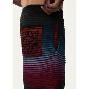 Loewe X Paula's Ibiza Multi-stripe Knit Shorts