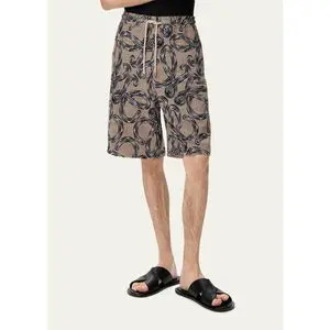 Loewe X Paula's Ibiza Cotton-terry Logo Script Shorts