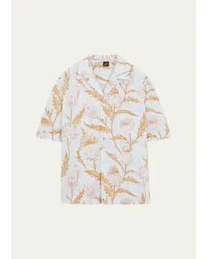 Loewe X Paula's Ibiza Artichoke-print Short-sleeve Shirt