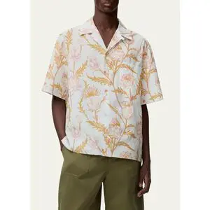 Loewe X Paula's Ibiza Artichoke-print Short-sleeve Shirt