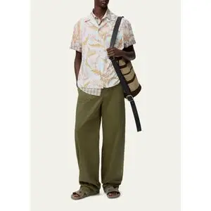 Loewe X Paula's Ibiza Artichoke-print Short-sleeve Shirt