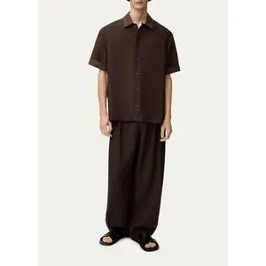 Loewe X Paula's Ibiza Washed Satin Short-sleeve Shirt