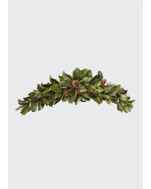 WINWARD HOME Swag Magnolia Leaf - Multicolor