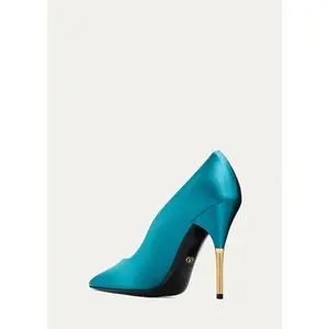Valentino Garavani Satin Stiletto Pump - Blue