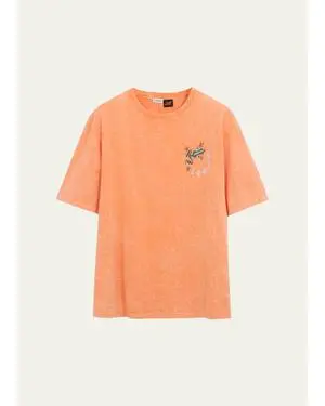 Loewe X Paula's Ibiza Embroidered Frog T-shirt - Orange