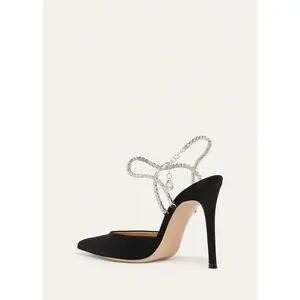 GIANVITO ROSSI 105mm Satin Crystal Ankle-strap Pumps