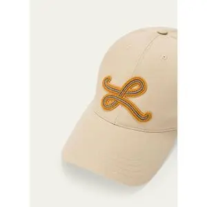 Loewe L-patch Cotton Baseball Cap - Beige