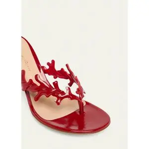 GIANVITO ROSSI 70mm Ocean Patent Leather Thong Sandals