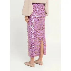 ZANKOV Delphine Sequined Mohair-blend Knit Midi Skirt