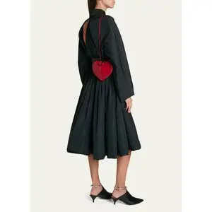 Alaïa Le Coeur Crossbody Bag In Lux Leather - Laque