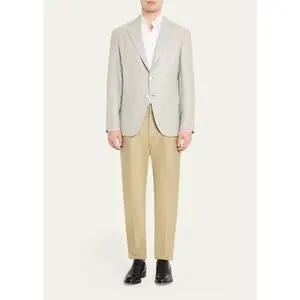 Brioni Wool Plume Plaid Single-breasted Sport Coat