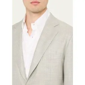 Brioni Wool Plume Plaid Single-breasted Sport Coat