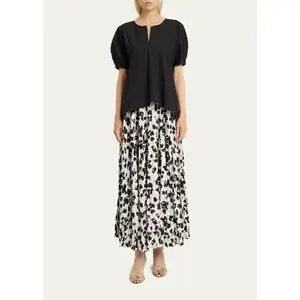 Proenza Schouler Tia Puff-sleeve Parachute Cotton Blouse