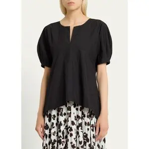 Proenza Schouler Tia Puff-sleeve Parachute Cotton Blouse