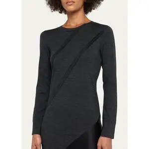 ZANKOV Agathe Wool & Silk Long-sleeve Gown