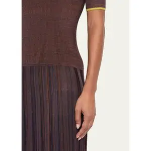 ZANKOV Gago Fine Rib Short-sleeve Maxi Dress