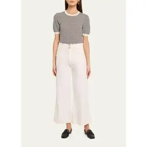 FRAME The Striped Gather Sweater