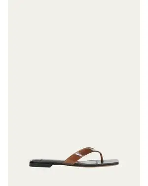 Vince San Juan Jelly Flat Thong Sandals - Saddle