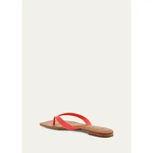 Vince San Juan Jelly Flat Thong Sandals - Saddle