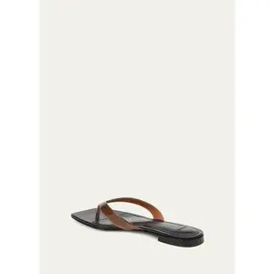 Vince San Juan Jelly Flat Thong Sandals - Saddle