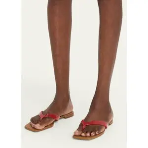 Vince San Juan Jelly Flat Thong Sandals - Saddle
