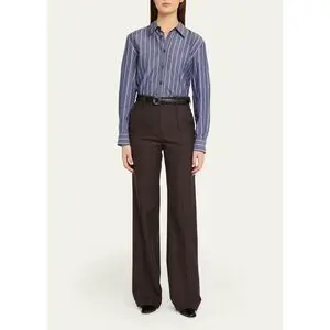 NILI LOTAN Raphael Classic Striped Button-down Shirt
