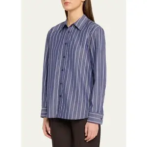 NILI LOTAN Raphael Classic Striped Button-down Shirt
