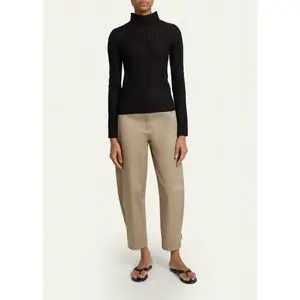 Proenza Schouler White Label Zella Check Merino Mock-neck Top