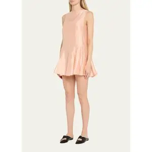 Khaite Mags Sleeveless Paneled Short Dress