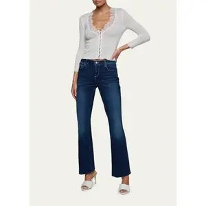 L'Agence Eluna Lace-trim Cardigan - Ivory