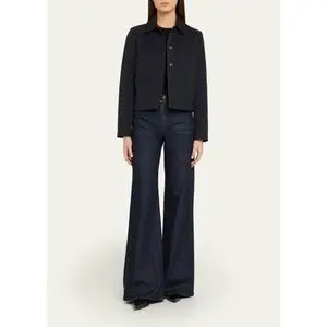 NILI LOTAN Susannah Virgin Wool Cropped Jacket
