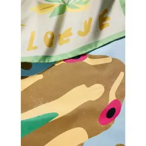 Loewe X Paula's Ibiza Frog-print Silk Scarf