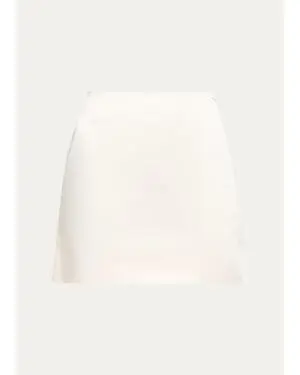 LIBEROWE Vera Satin Mini Skirt - Ivory