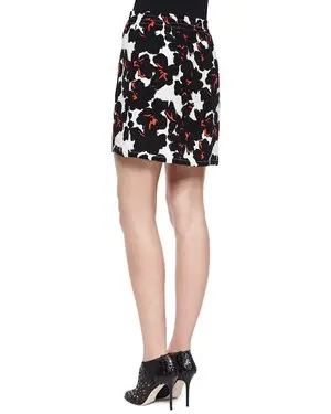 L'Agence Eda Cropped Etoile-print Linen Jacket