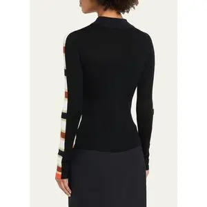 ZANKOV Caesar Striped Polo Top