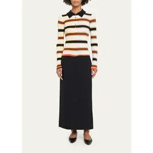 ZANKOV Caesar Striped Polo Top
