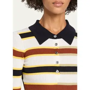 ZANKOV Caesar Striped Polo Top