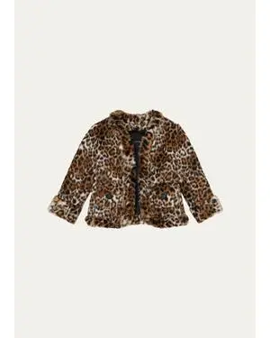 Marc Jacobs Faux Fur Leopard Print Jacket - Brown Multi