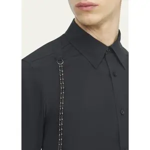 Alexander McQueen Cotton Beaded-harness Sport Shirt