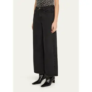 NILI LOTAN Terese Flared-leg Dark Jeans