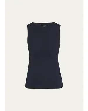Majestic Filatures Bateau-neck Stretch Jersey Tank Top