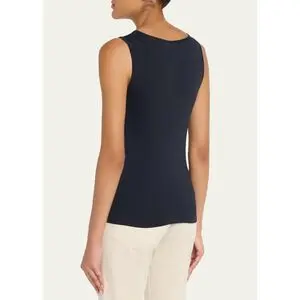 Majestic Filatures Bateau-neck Stretch Jersey Tank Top