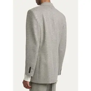 Amiri Houndstooth Double-breasted Peak Lapel Blazer