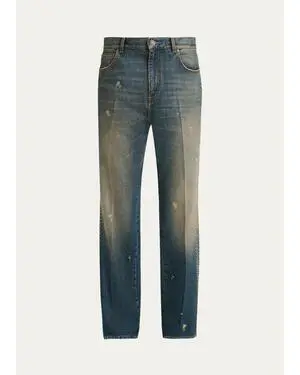 Amiri Ma Fit Star Studded-trim Jeans