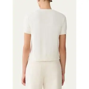 Lafayette 148 New York Crewneck Cotton-silk Cardigan