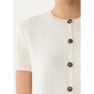Lafayette 148 New York Crewneck Cotton-silk Cardigan