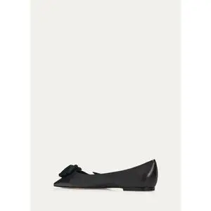 ROGER VIVIER I Love Vivier Rose Leather Ballerina Flats