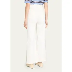 FRAME Le Slim Palazzo Pants - Natural