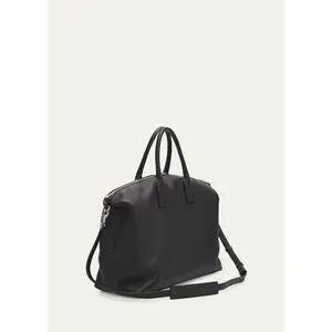 Saint Laurent Grained Leather Bowling Tote Bag