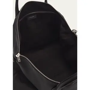Saint Laurent Grained Leather Bowling Tote Bag